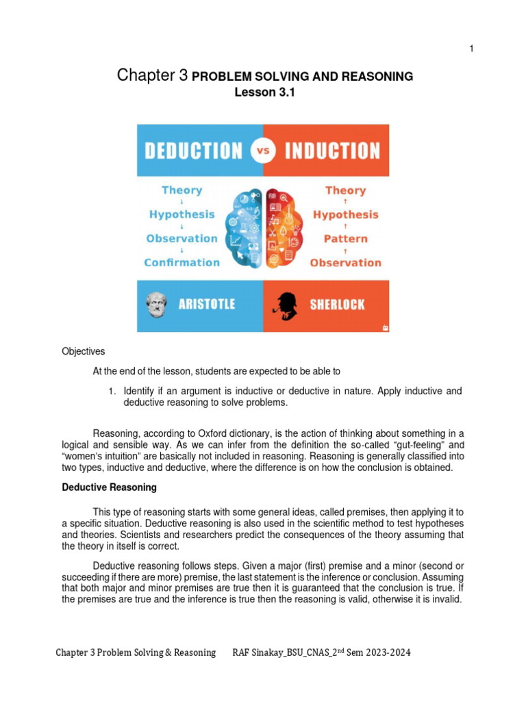 Chapter 3.MMW Edited | PDF | Deductive Reasoning | Inductive Reasoning