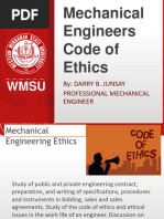 Code of Ethics For Mechanical Engineers | PDF | Engineer | Profession