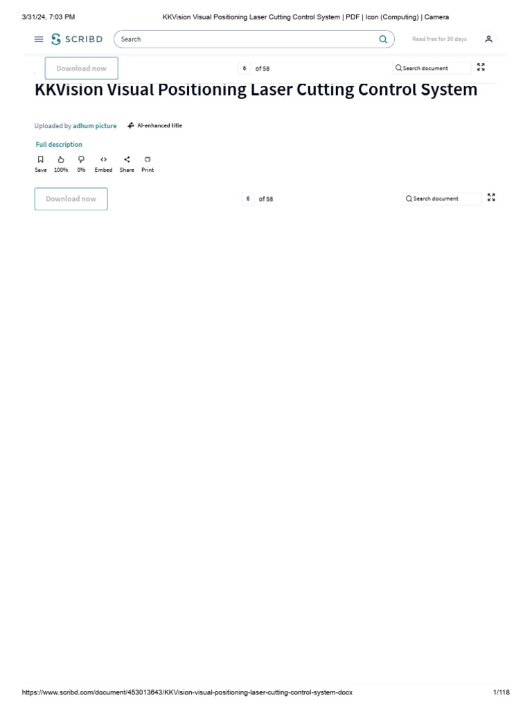 KKVision Visual Positioning Laser Cutting Control System - PDF - Icon ...