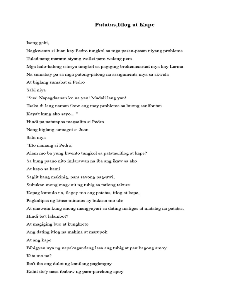 Pang-Apat Na Pyesa | PDF