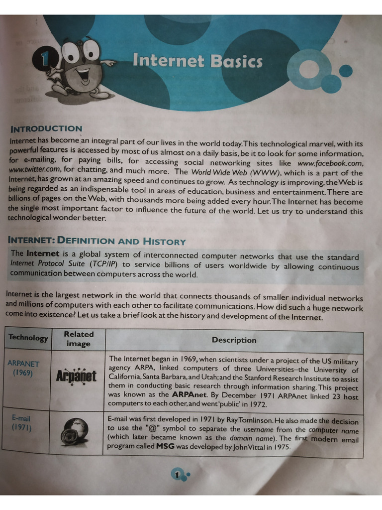 Chapter 1 Internet Basics Class 10 | PDF