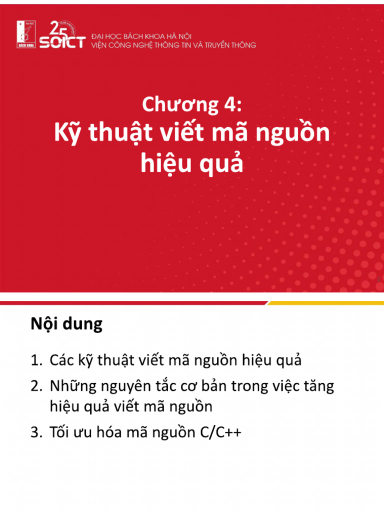 Lec4. Efficient Code | PDF