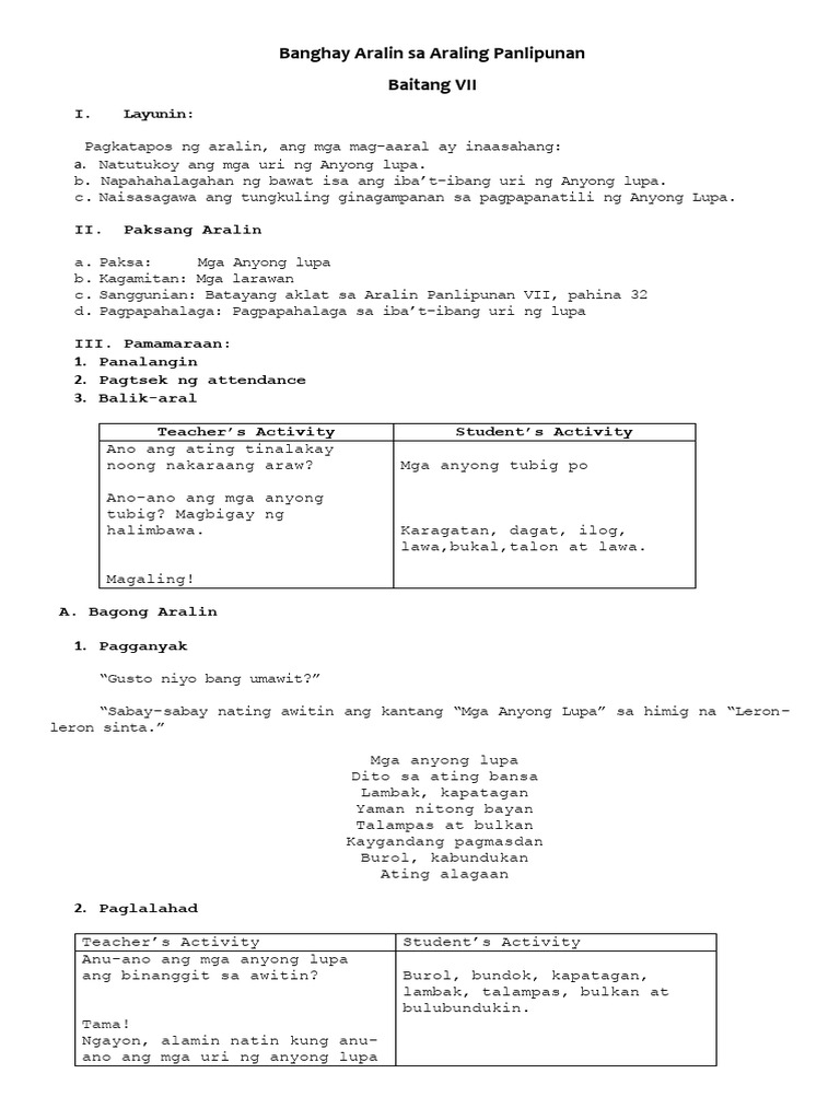 AP Lesson Plan Grade 7 | PDF