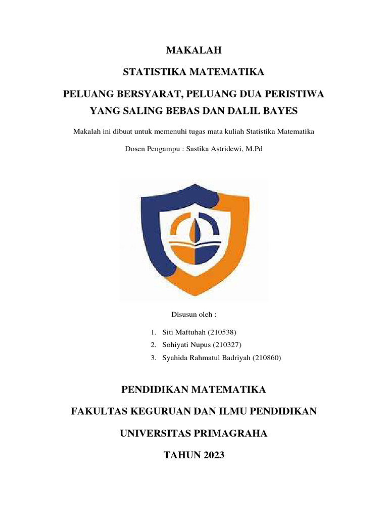 Peluang Bersyarat dan Dalil Bayes | PDF