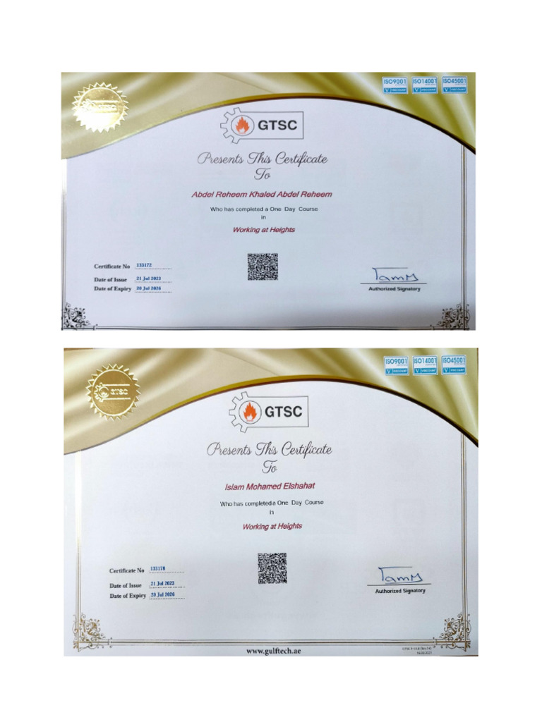 WAH Certifications | PDF