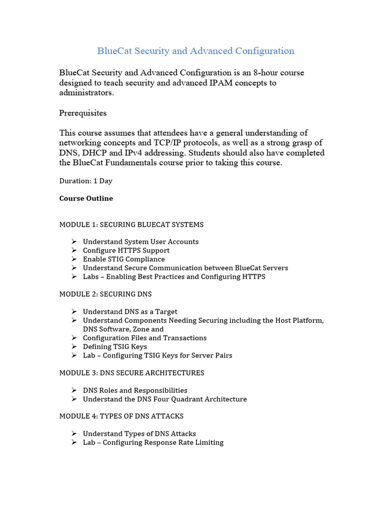 BlueCat Security and DNS Protection Guide | PDF