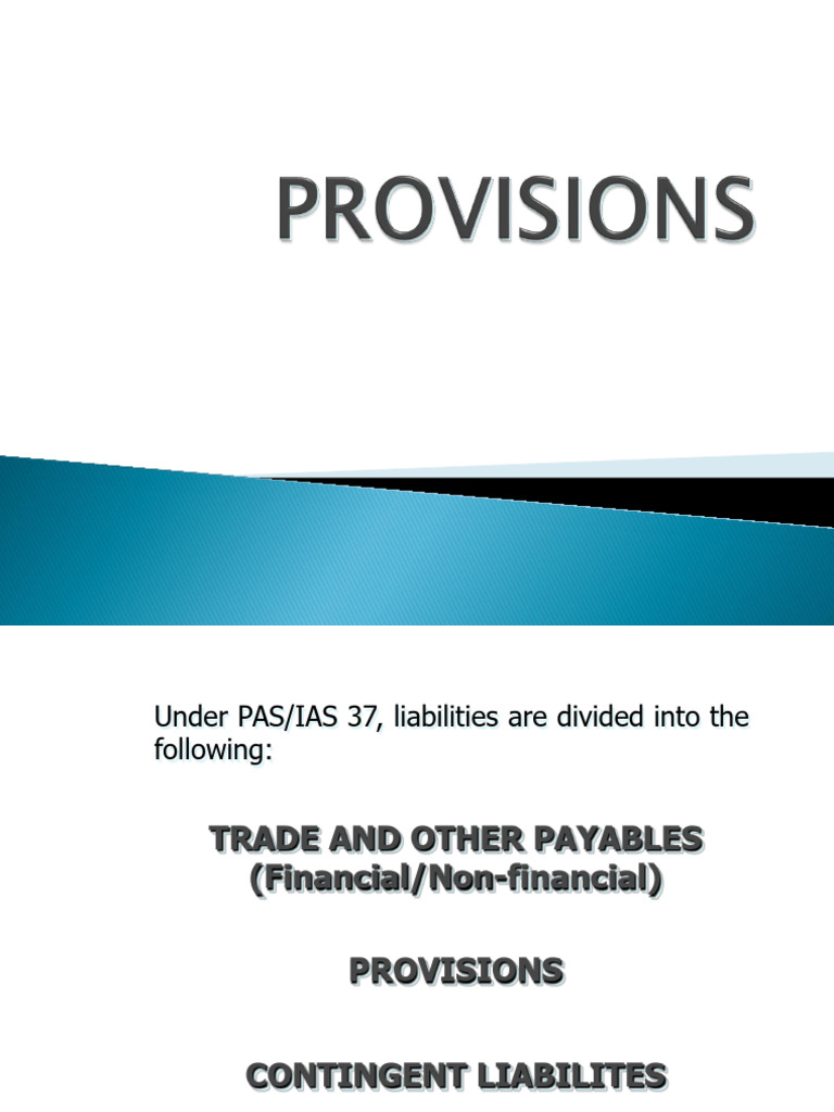 Provisions and Contingent Liability | PDF | Dividend | Value Added Tax