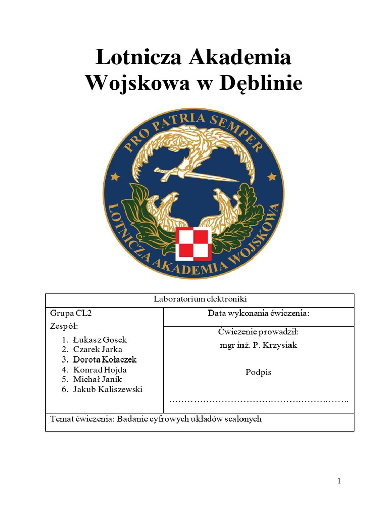 Sprawozdanie 3 Elektronika | PDF