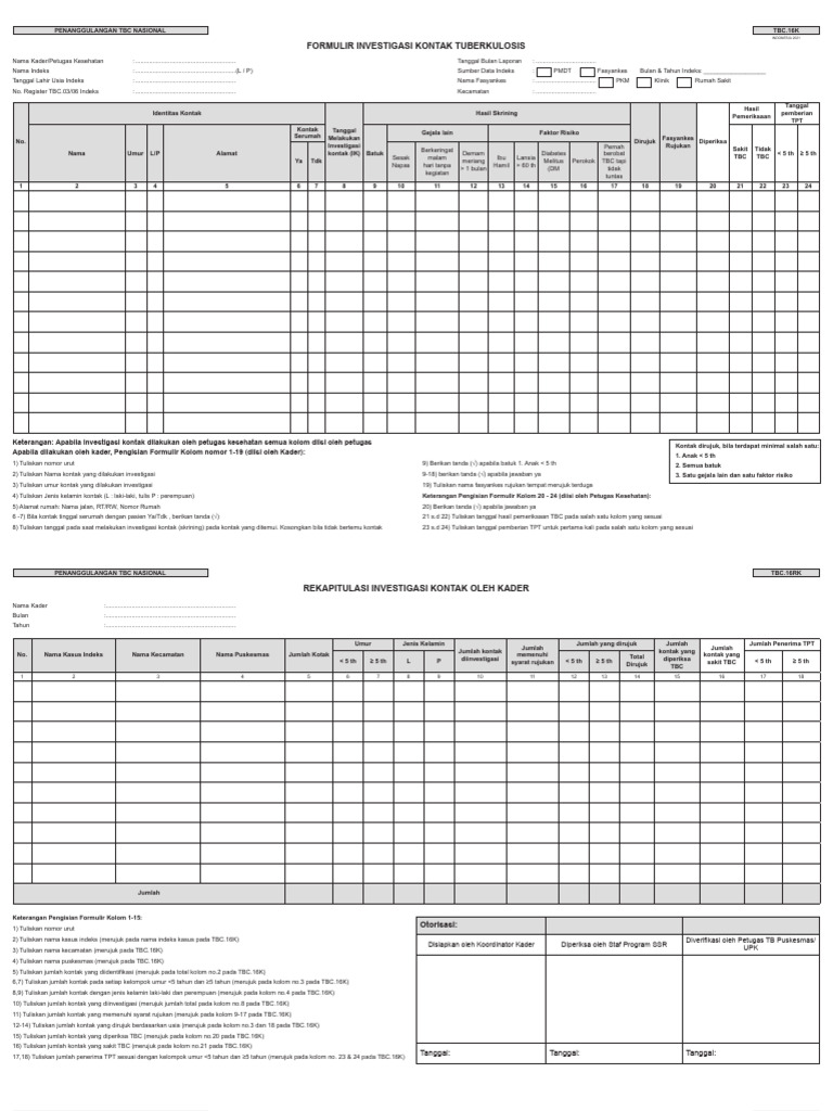 Form TB 16K-16RK-Surat Rujuk-Form A-Form B | PDF