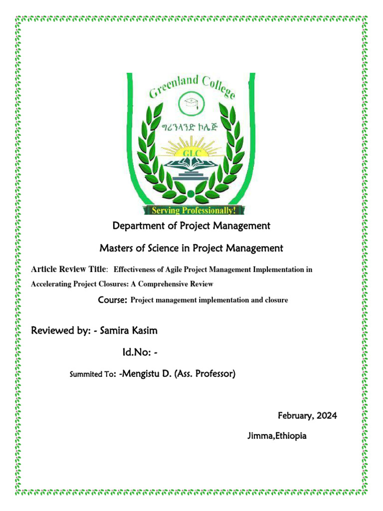 Project Implementation and Closure | PDF | Agile Software Development ...