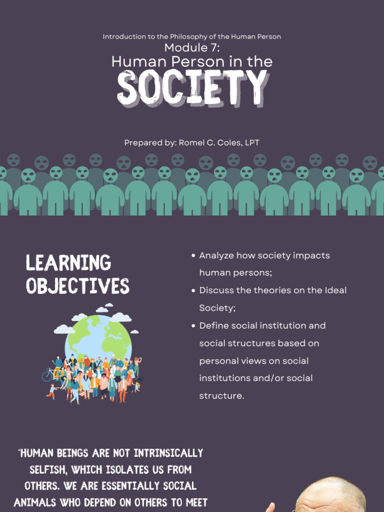 Human Person in Society Overview | PDF | Society | Division Of Labour