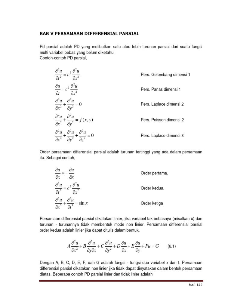 Bab 5 Persamaan Diferensial Parsial | PDF