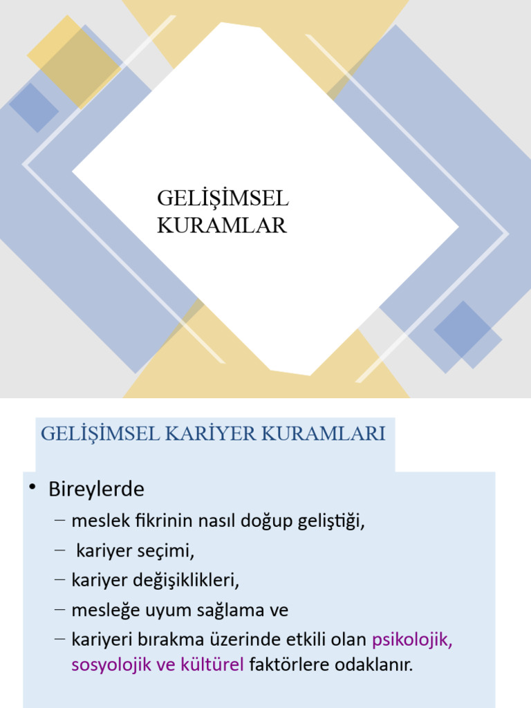 Mesleki Gelisim Kuramları 6 7. Hafta | PDF