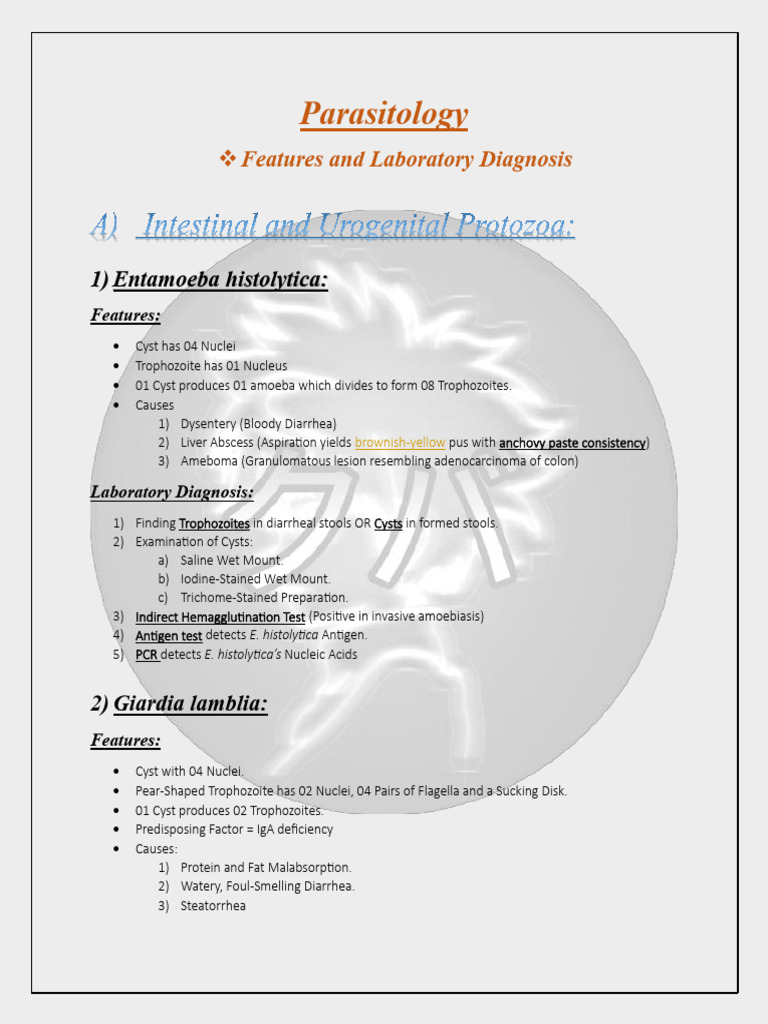 Parasitology | PDF | Medical Specialties | Diseases And Disorders