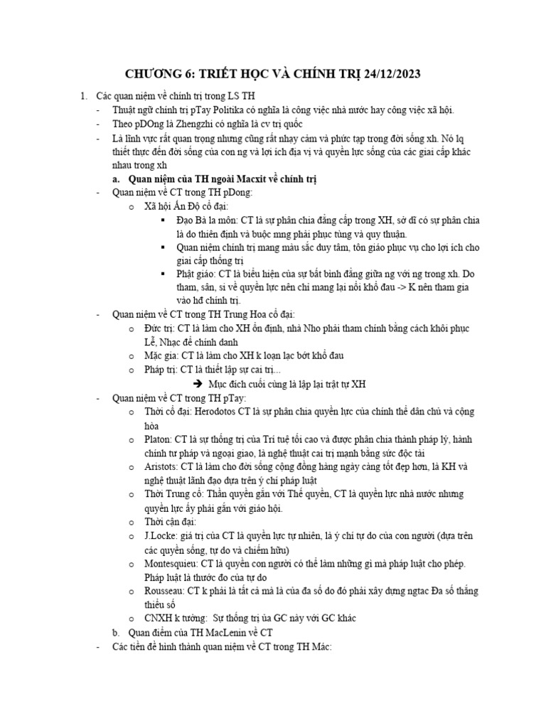 TRIẾT HỌC C6 | PDF