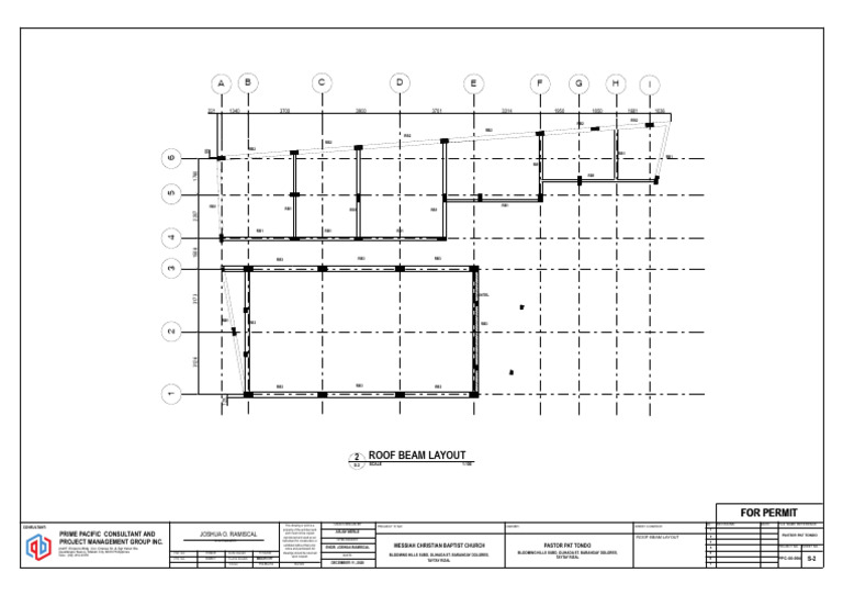 Roof Beam Layout for Permit | PDF
