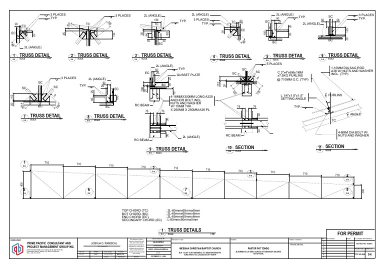 S-6 TRUSS LAYOUT | PDF | Structural Engineering