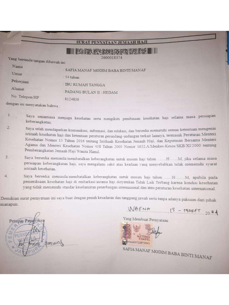 Safia Manaf Modim Baba Binti Manaf | PDF