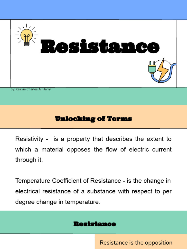 Gen Phy 2 Resistance Emf PD | PDF | Electrical Resistance And Conductance | Resistor