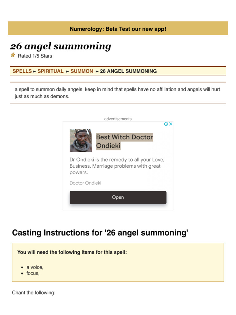 26 Angel Summoning | Download Free PDF | Angel | Religious Belief And ...