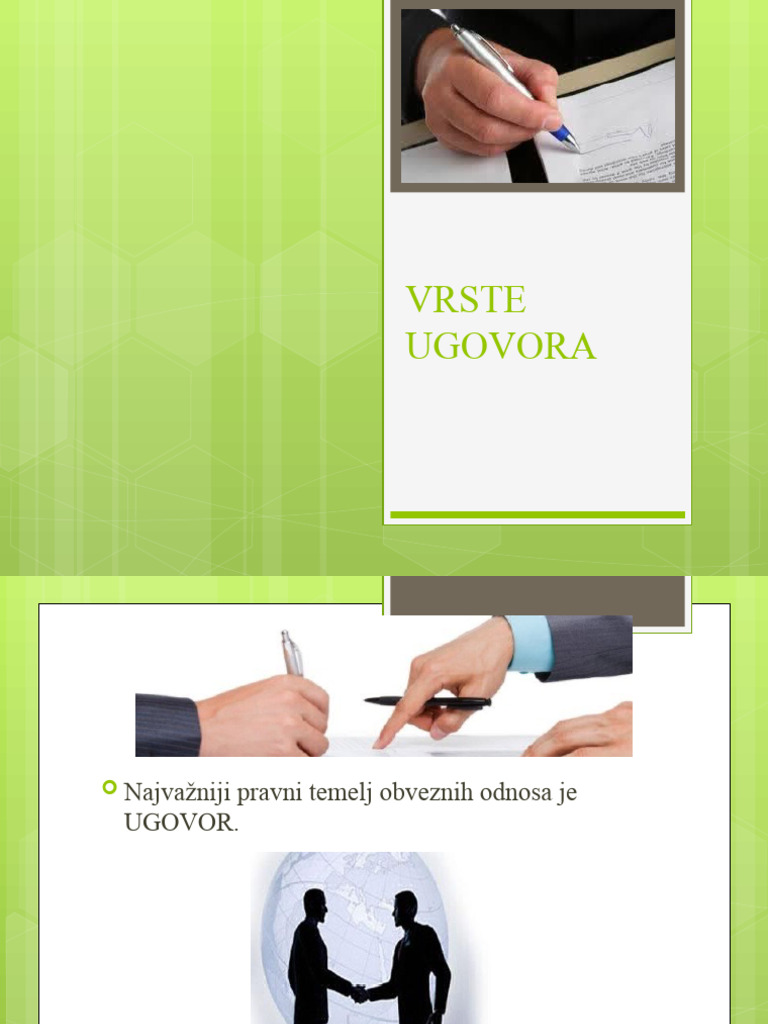 Vrste Ugovora | PDF
