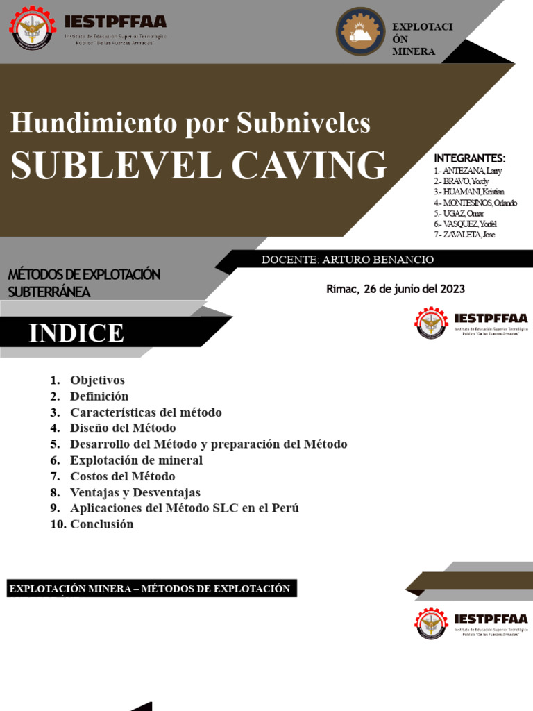 Sublevel Caving | Descargar gratis PDF | Minería | Ciencias de la Tierra