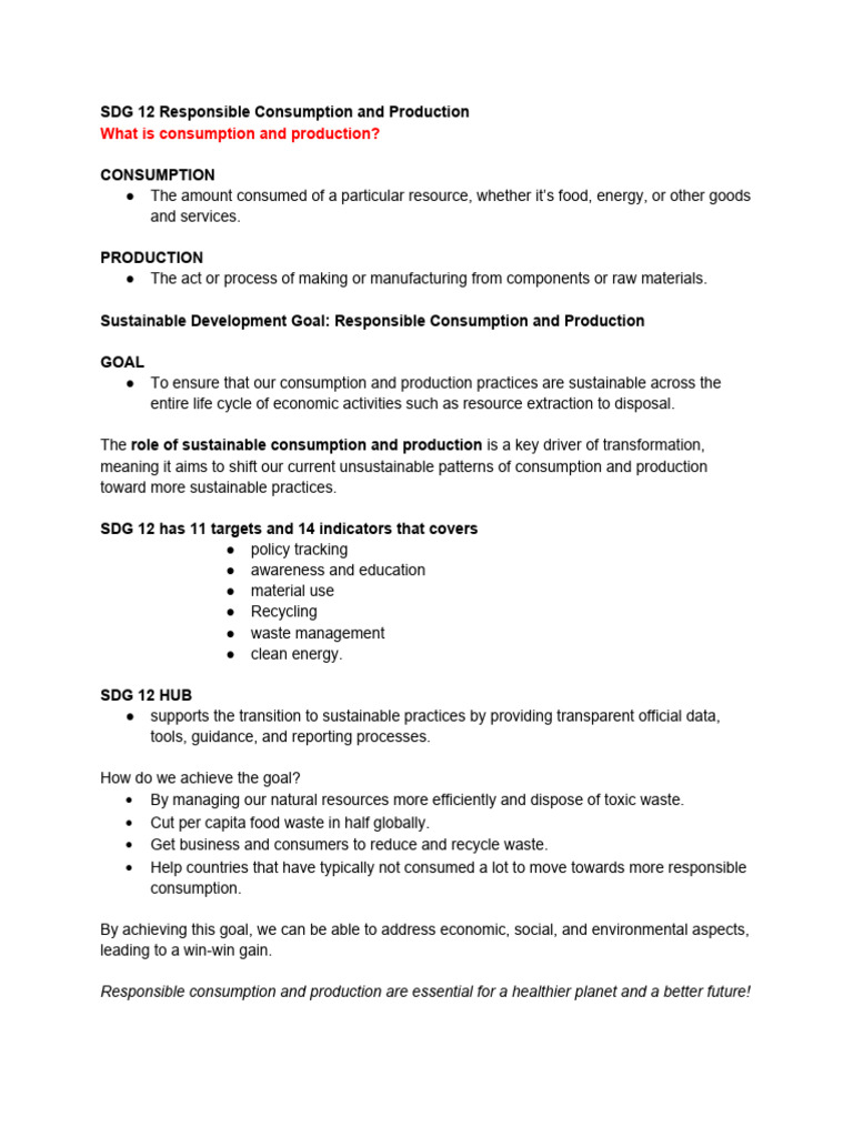 SDG 12 and 13 | PDF | Sustainability | Climate Resilience