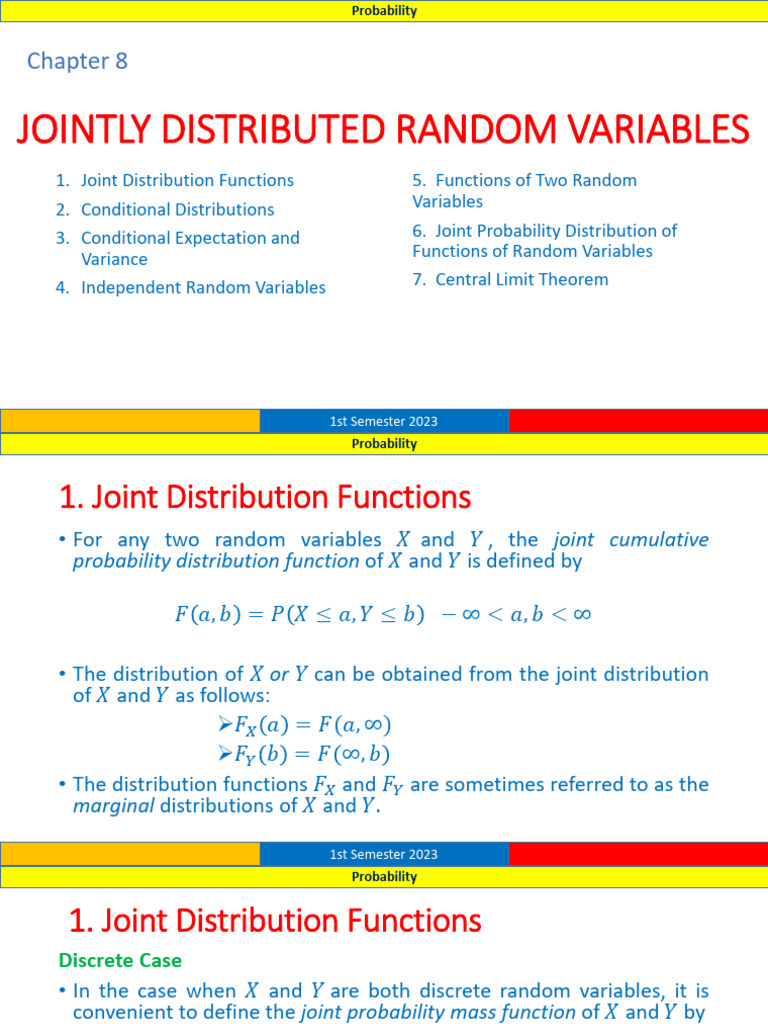 2023 Chapter8 | PDF | Probability Distribution | Probability Density Function