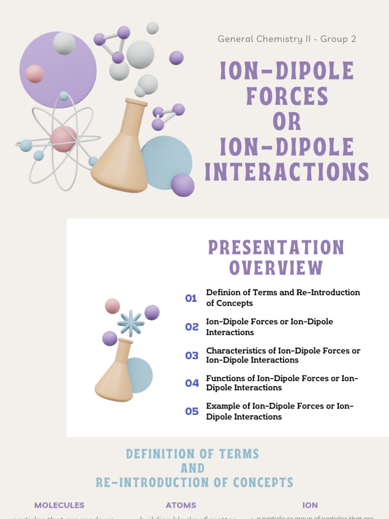Ion Dipole | PDF | Ion | Intermolecular Force