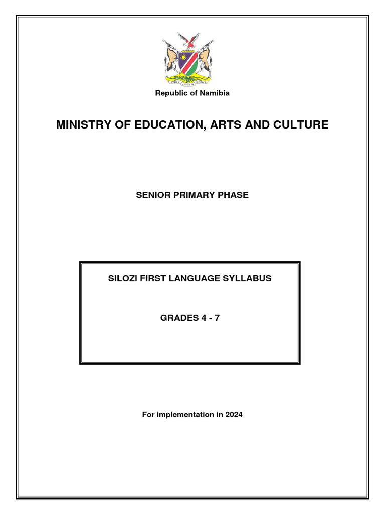 SP Silozi First Language Syllabus | PDF