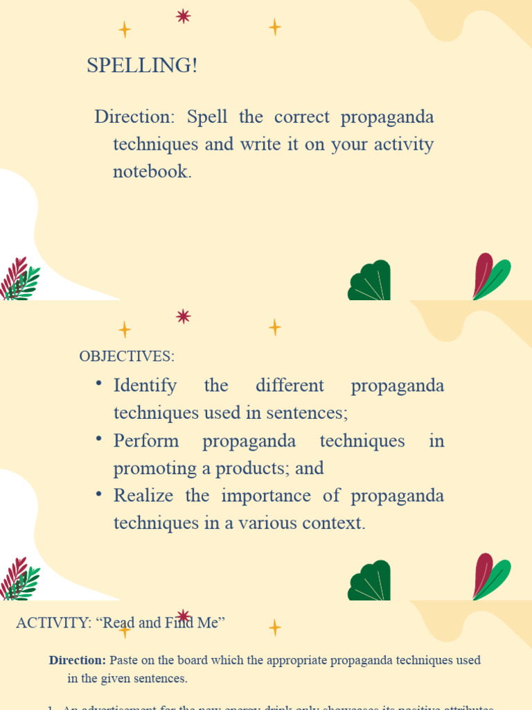 M2 L2 Propaganda Final | PDF | Propaganda | Advertising