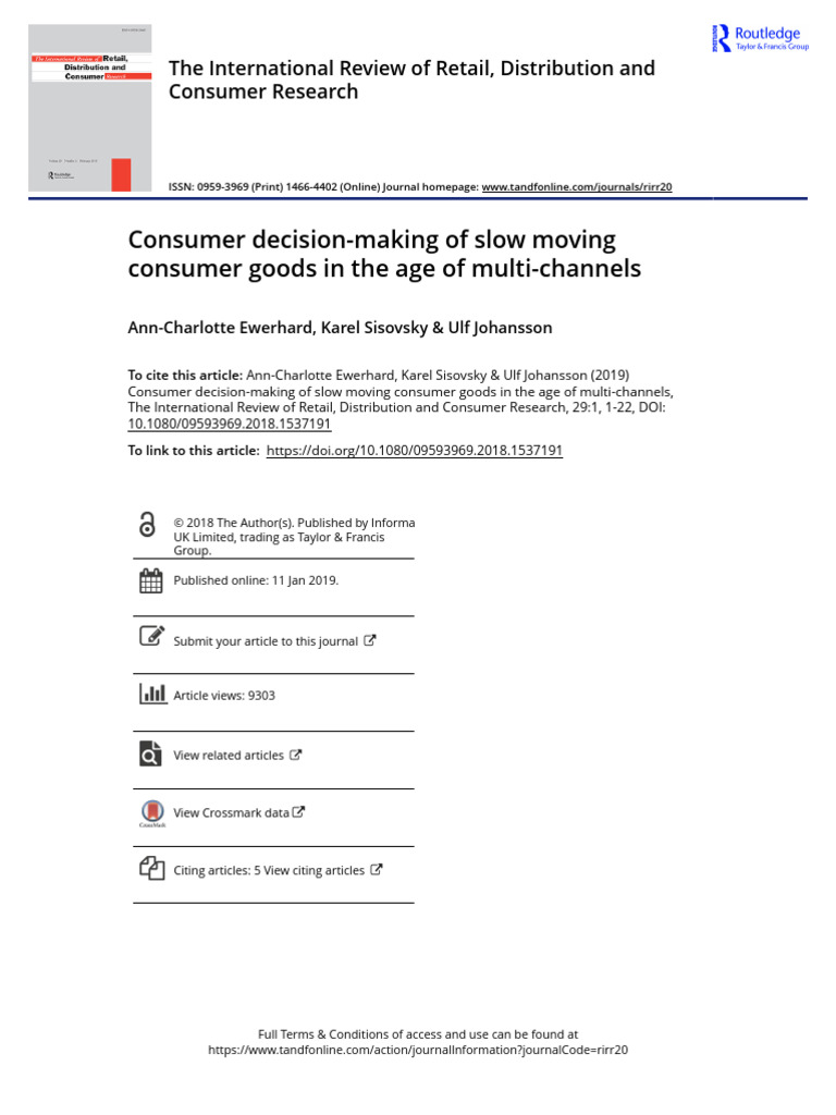 Consumer Choices for Slow Moving Goods | PDF | Retail | Online Shopping