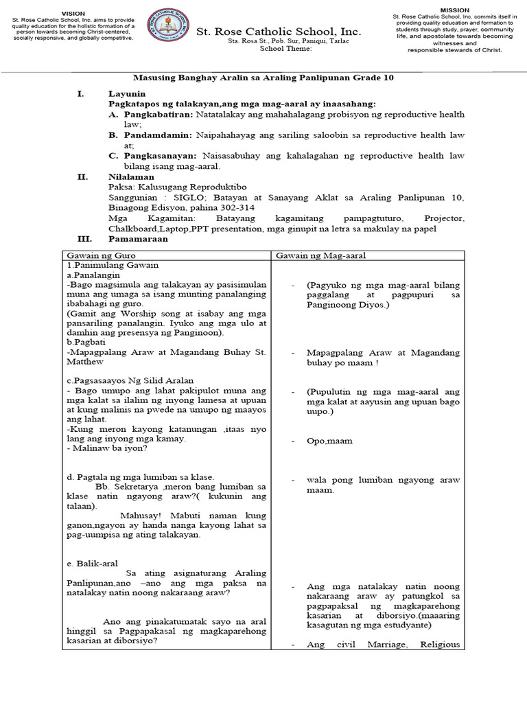 DLP Grade 10 Aralin 15 | PDF