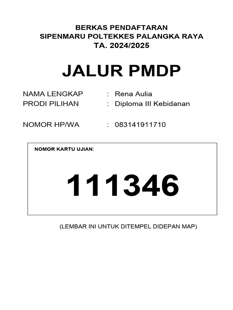 Lembar Sampul Depan MAP PMDP 2024 | PDF