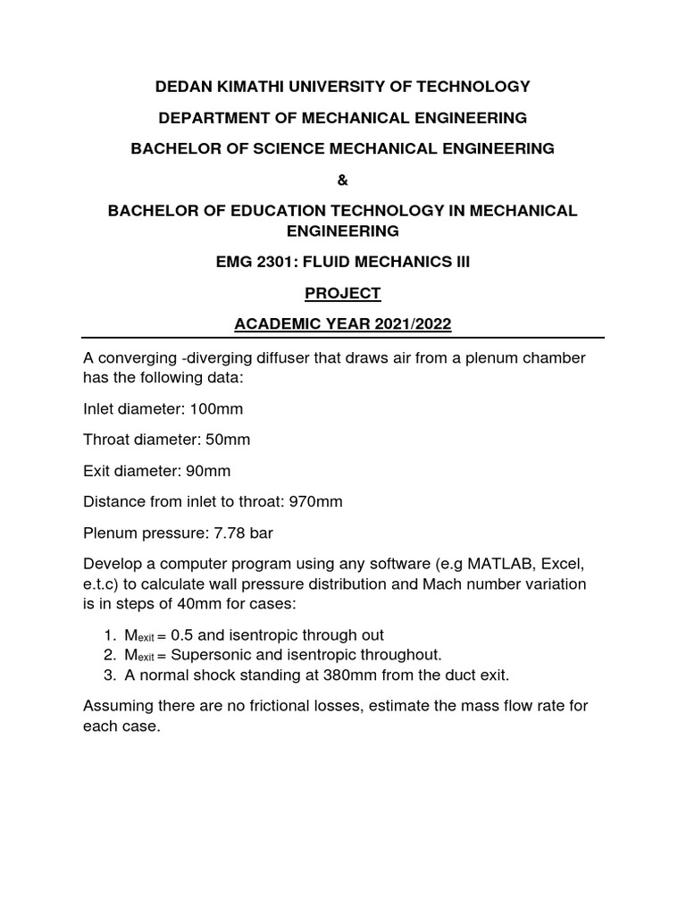 Fluids 3 Project | PDF | Science & Mathematics | Technology & Engineering