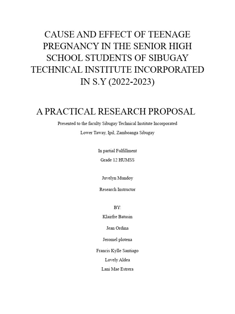 cause and effect 2.0 | PDF | Adolescence | Teenage Pregnancy