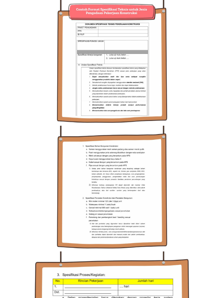 Contoh Format Spesifikasi Teknis Untuk Jenis Pengadaan Pekerjaan ... Contoh Format Spesifikasi Teknis Untuk Jenis Pengadaan Pekerjaan ...