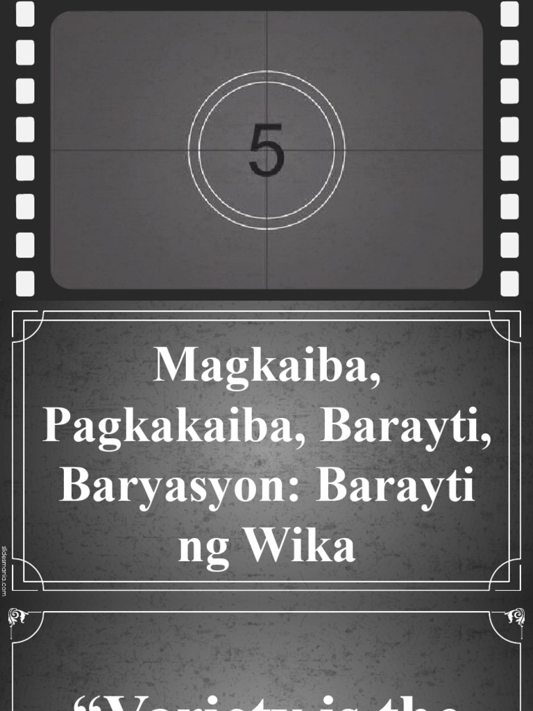 1.3 Unang Kabanata Magkaiba Pagkakaiba Barayti Baryasyon Barayti NG ...