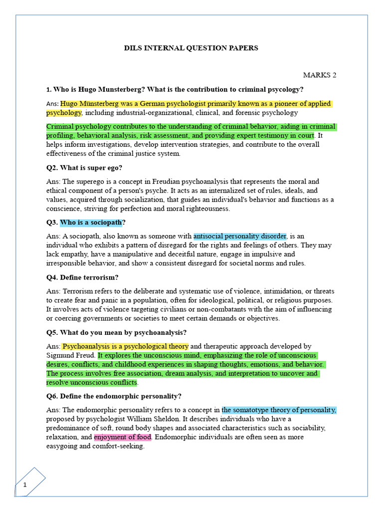 Criminal Psychology | PDF | Psychology | Crimes