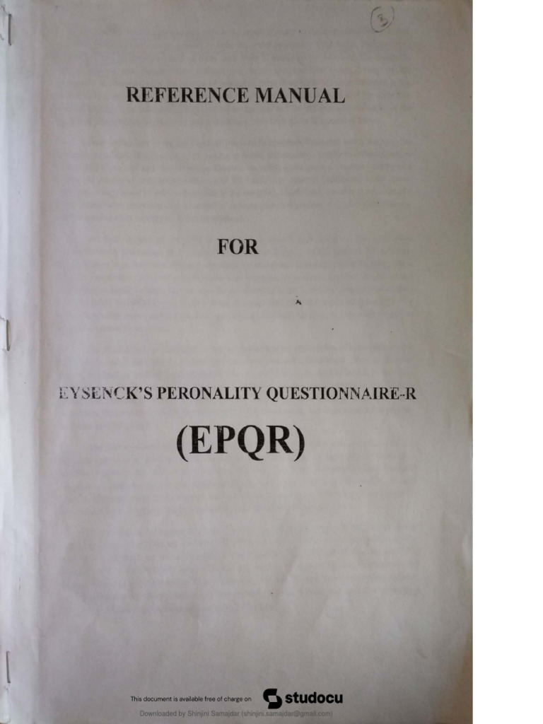 Epq R Old Manual PGDCG | PDF