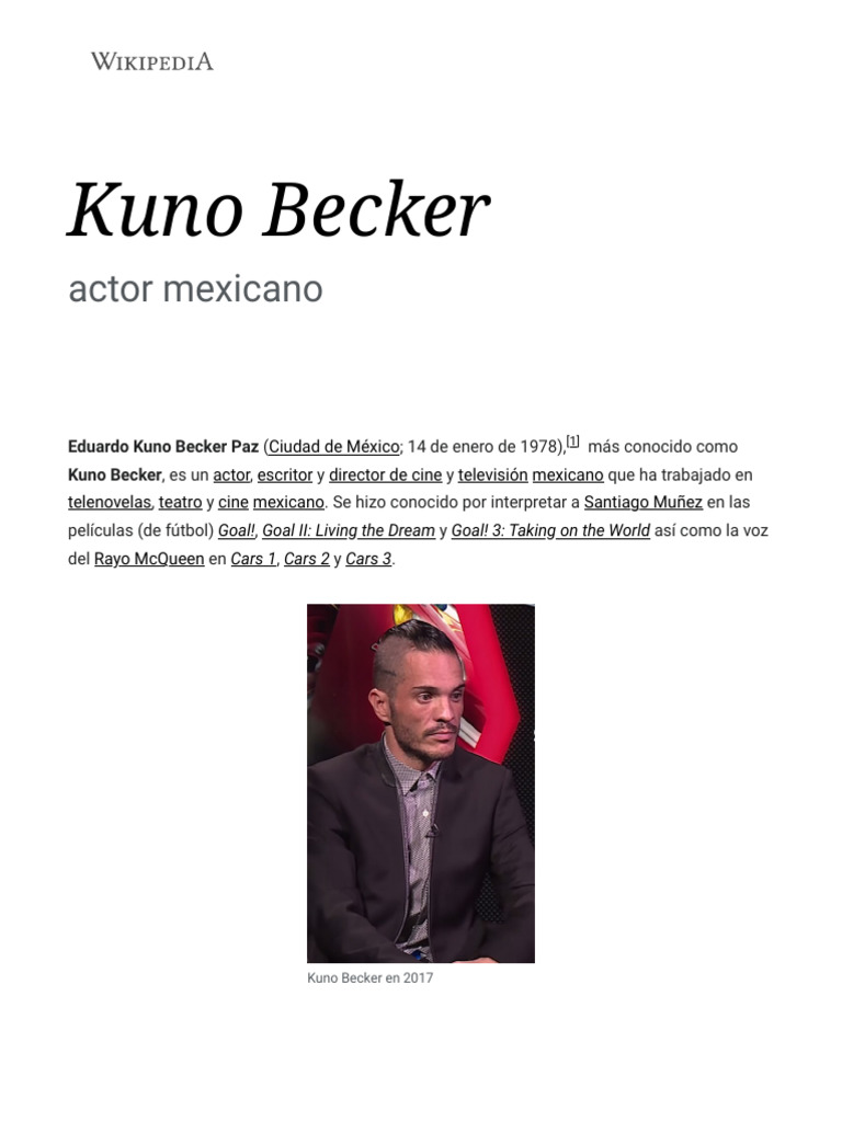 Kuno Becker Actor Mexicano | PDF