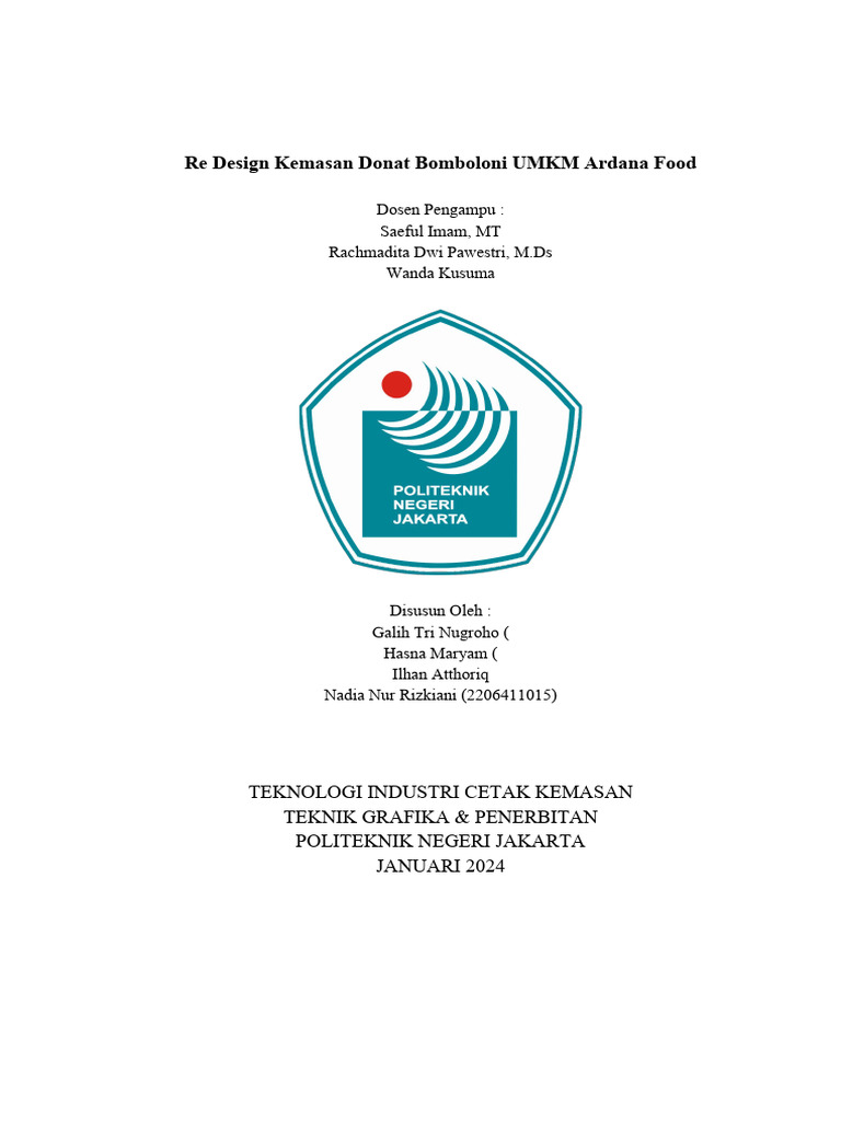Re-Design Kemasan Donat Ardana Food | PDF | Seni