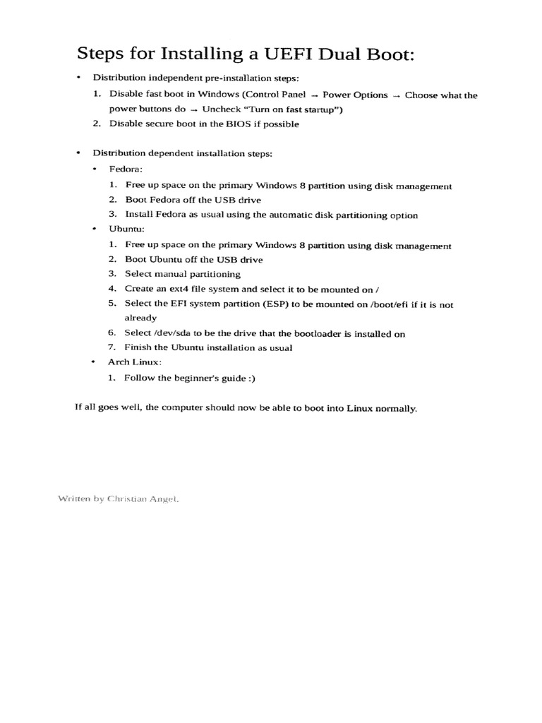 Uefi Dual Boot | PDF