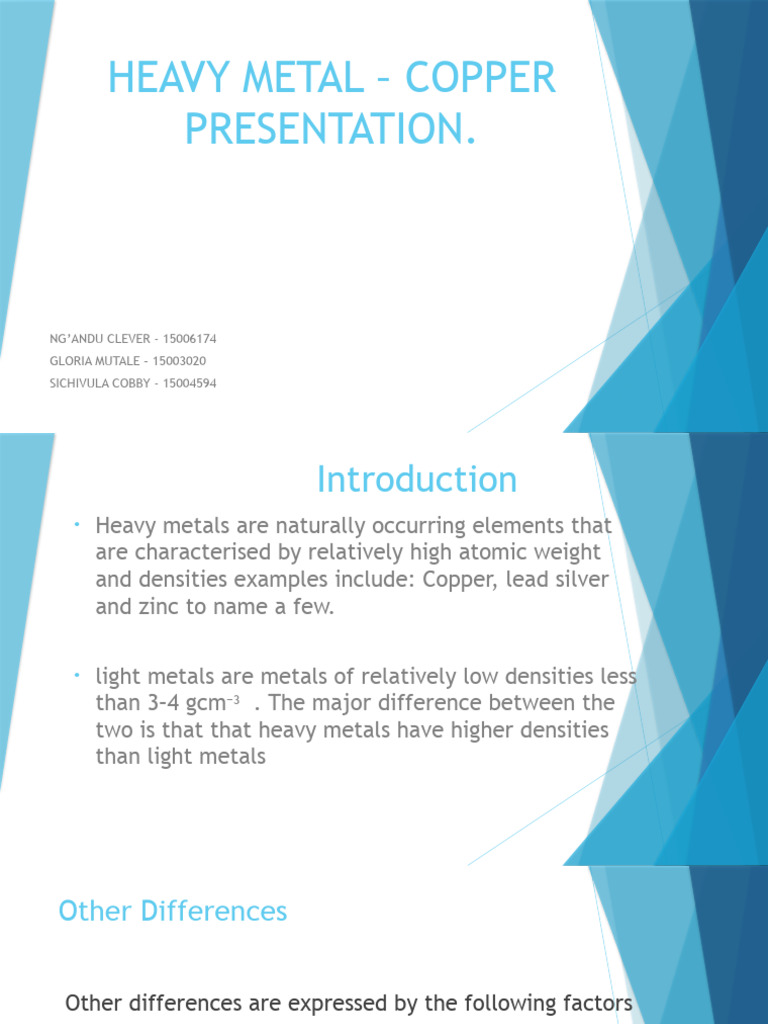 Heavy Metal - COPPER - CLever, Cobby & Gloria | PDF | Copper | Soil