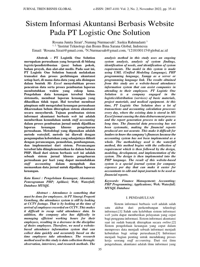 Sistem Informasi Akuntansi Berbasis Webs | PDF