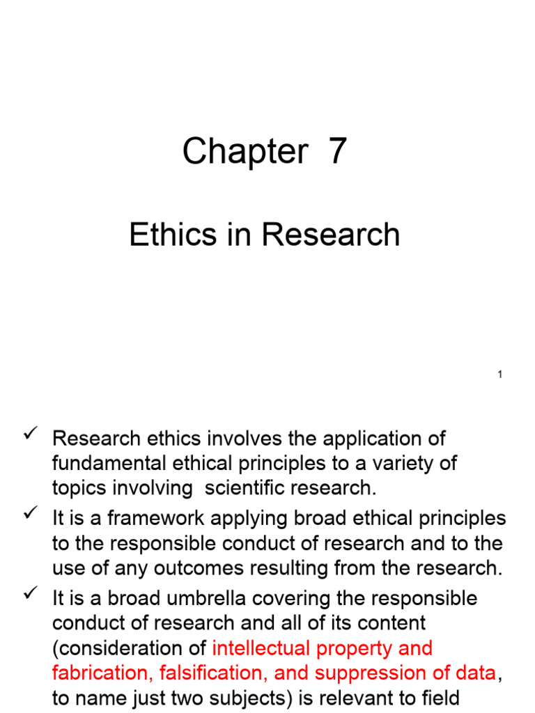 Chapter 7 Ethics in Research | PDF | Intellectual Property | Plagiarism