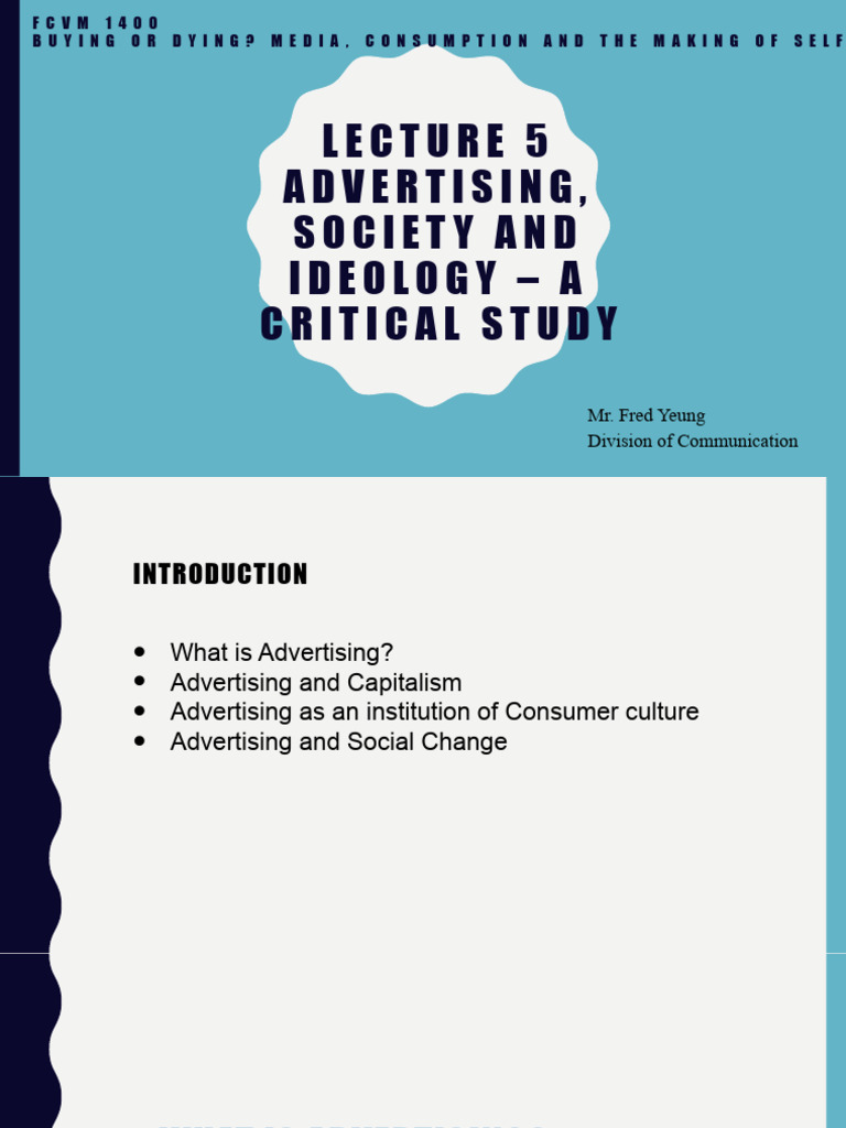 Advertising's Role in Consumer Culture | PDF | Advertising | Consumerism