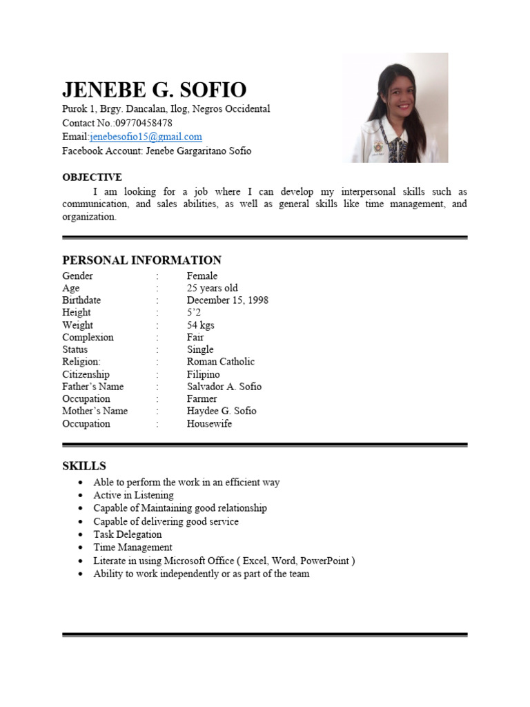 Resume and Application Jenebe | PDF | Wellness