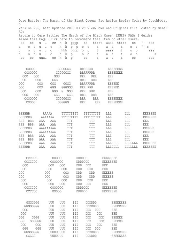 Ogre Battle SNES Codes | Cheating In Video Games | Gaming