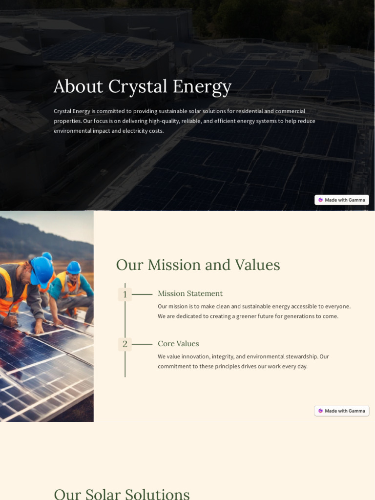 About Crystal Energy | PDF | Solar Power | Sustainability